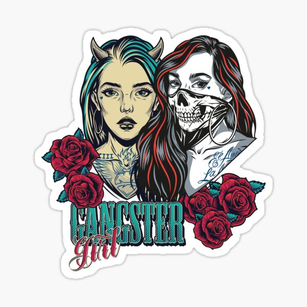 "gangster girl" Sticker by My-Era | Redbubble