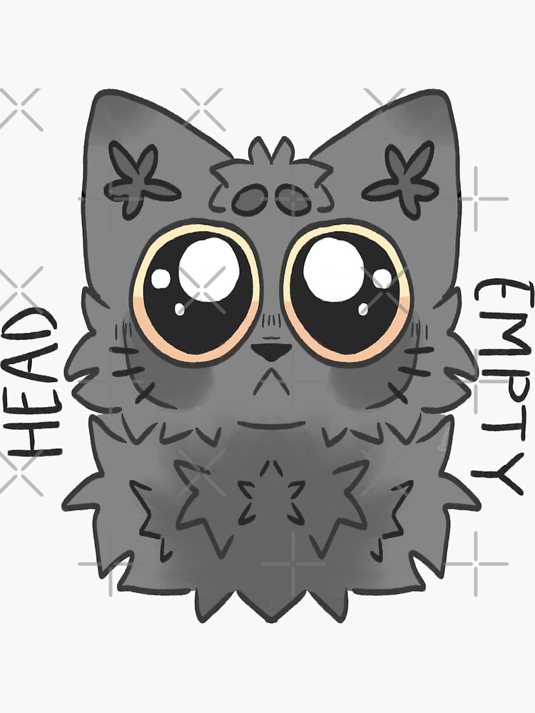 "Head Empty Cat" Sticker by ShadowCatzShop | Redbubble