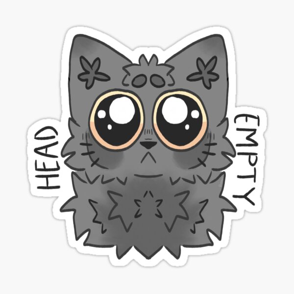 "Head Empty Cat" Sticker by ShadowCatzShop | Redbubble