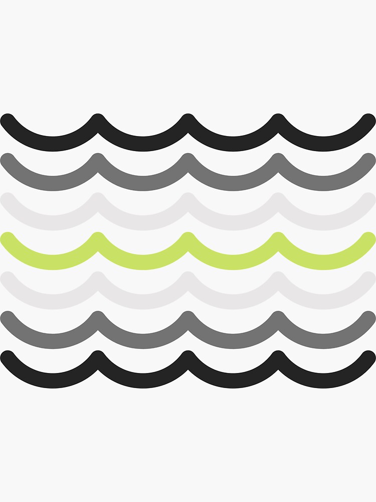 "Subtle Agender Pride Minimalistic Waves, Aesthetic Discreet Genderless ...