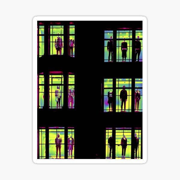 "Windows Shopped" Sticker by SMSFineArt | Redbubble