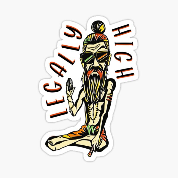 "Funny High Guru Design" Sticker by Takoyaki-kart | Redbubble