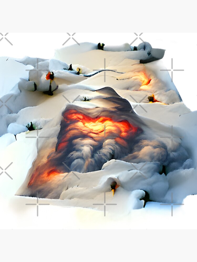 "129 - character, profile - AI generated digital artwork - Volcano ice ...