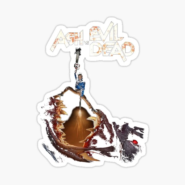"ASH VS EVIL DEAD" Sticker by emsinuran | Redbubble