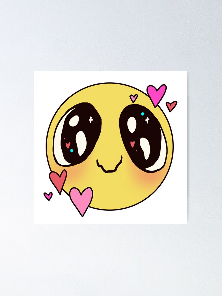 "Cute Love Heart Eyes Emoji " Poster for Sale by adeoc | Redbubble