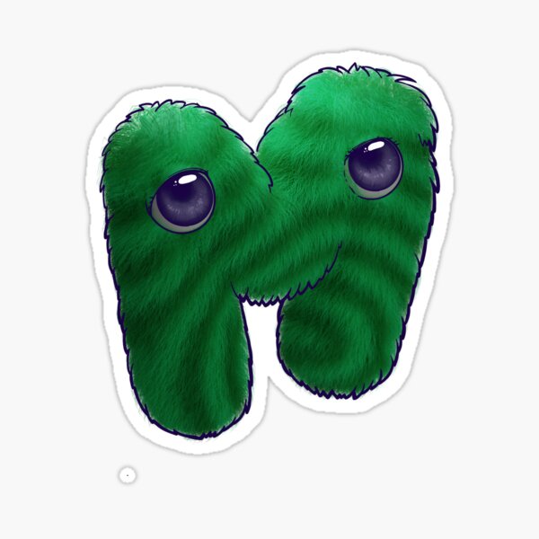 "Monster Alphabet M" Sticker by huefinder | Redbubble