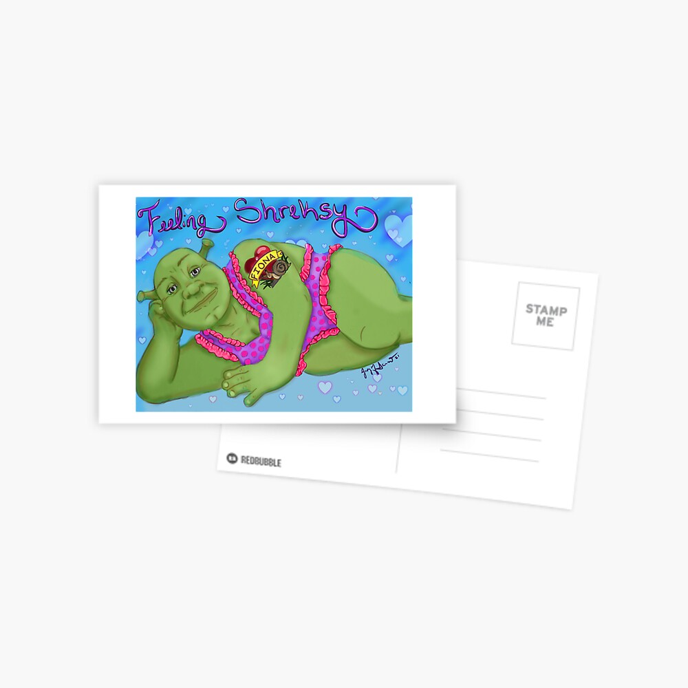 Shrek Feeling Shreksy Lgbtq Shrek In Bikini Postcard By Artbyjodysanner Redbubble