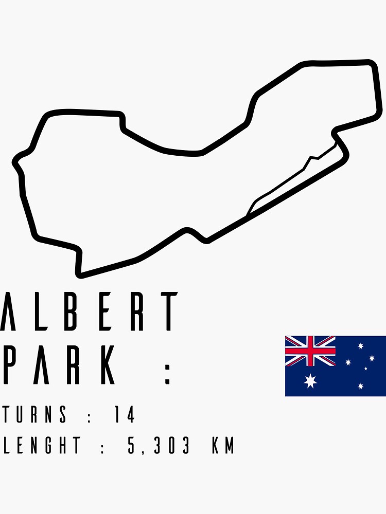 "Albert Park RACE TRACK" Sticker for Sale by RaceTrack-F1 | Redbubble