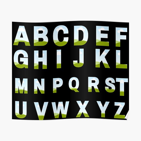"The alphabet letters" Poster for Sale by NoNa2 | Redbubble