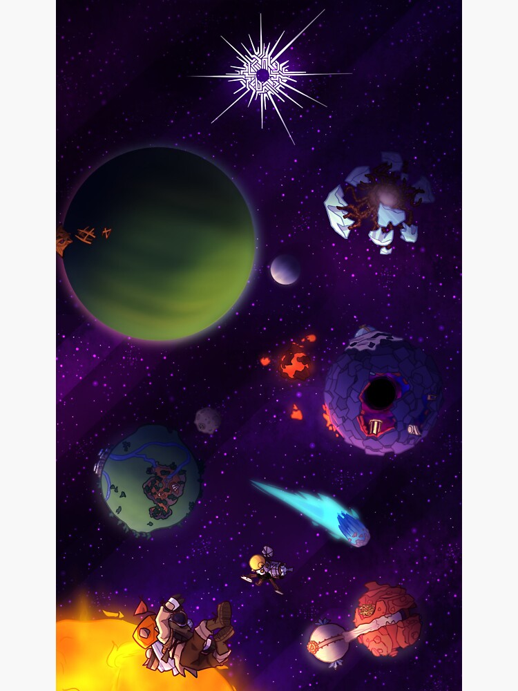 "Outer Wilds Solar System" Sticker by SoCleanDesign | Redbubble