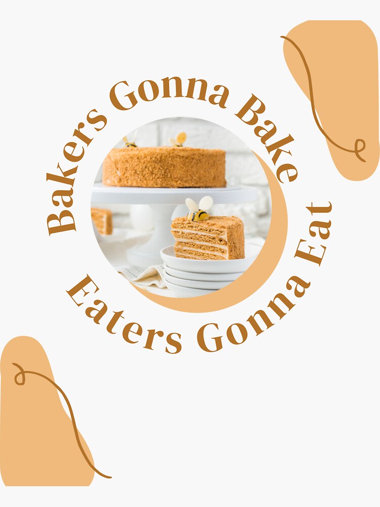 "Bakers cake design" Sticker by ReddicTees | Redbubble