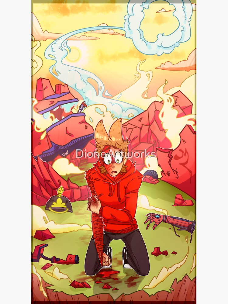"The End - Eddsworld Tord" Sticker for Sale by DioneArtworks | Redbubble