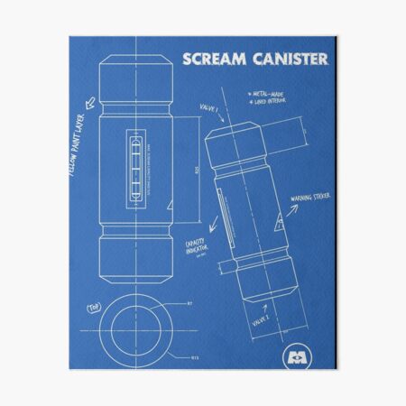 "Scream Canister Blueprint Poster" Art Board Print by blandwinavoca ...
