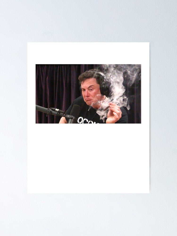 "Elon Musk Smoking Weed Meme Design meistverkauftes Original Joe Rogan ...