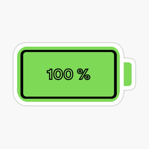 "Full battery indicator, energy indicator" Sticker by LEORIZ | Redbubble
