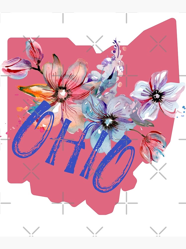"State of Ohio Floral" Poster for Sale by krissy43231 | Redbubble