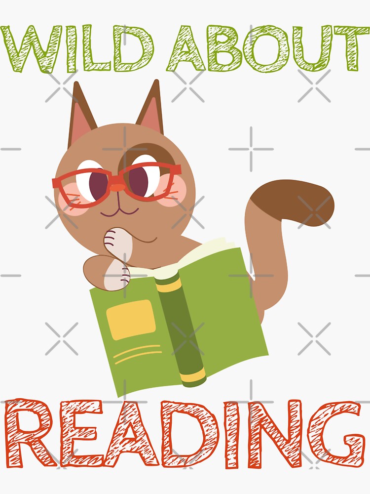 " Wild About Reading" Sticker by Studioapartment | Redbubble