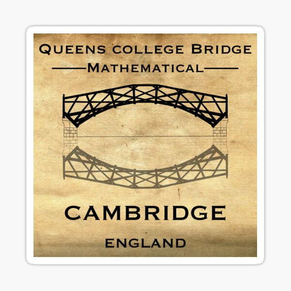 "Cambridge Queens College Mathematical bridge in Ink with an old paper ...