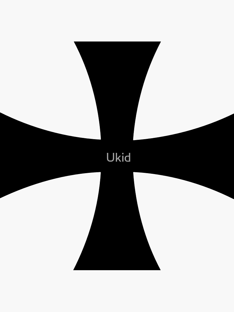 "Knights Templar Cross (Black)" Sticker for Sale by Ukid | Redbubble