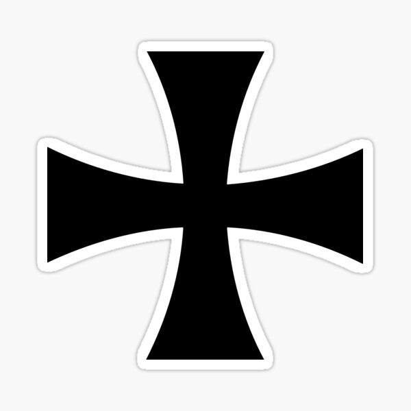 "Knights Templar Cross (Black)" Sticker for Sale by Ukid | Redbubble