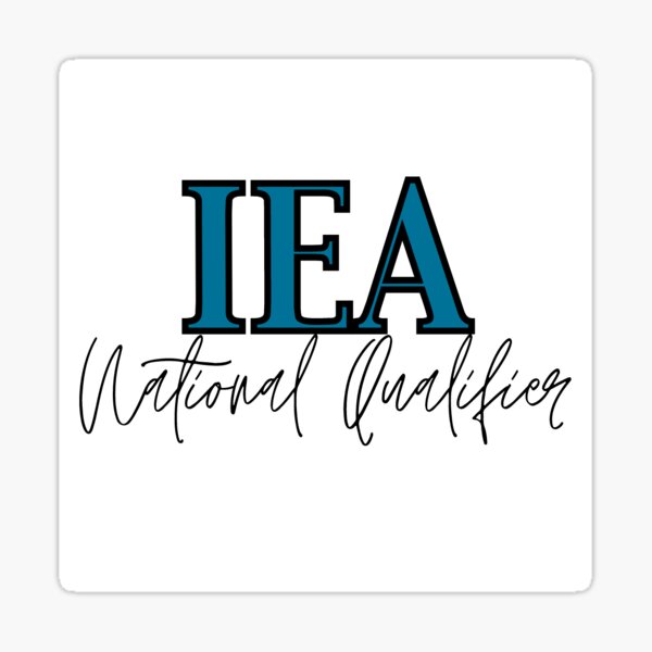"IEA National Qualifier - Blue" Sticker by OfficialRideIEA | Redbubble