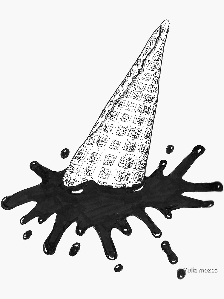 "Melted Ice Cream" Sticker by Yulia-mozes | Redbubble