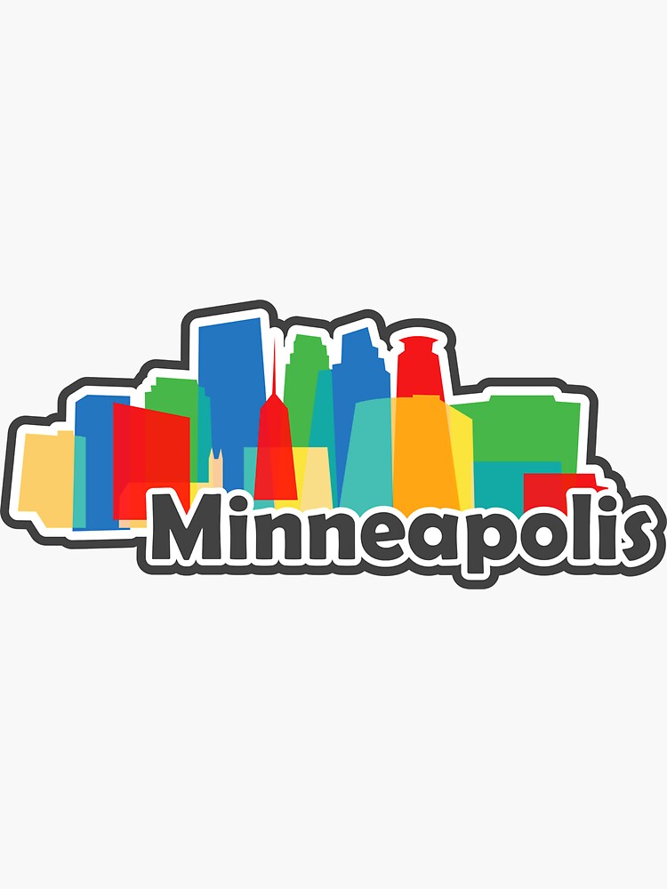 "Souvenir for Minneapolis Minnesota with Skyline in Modern Colorful ...