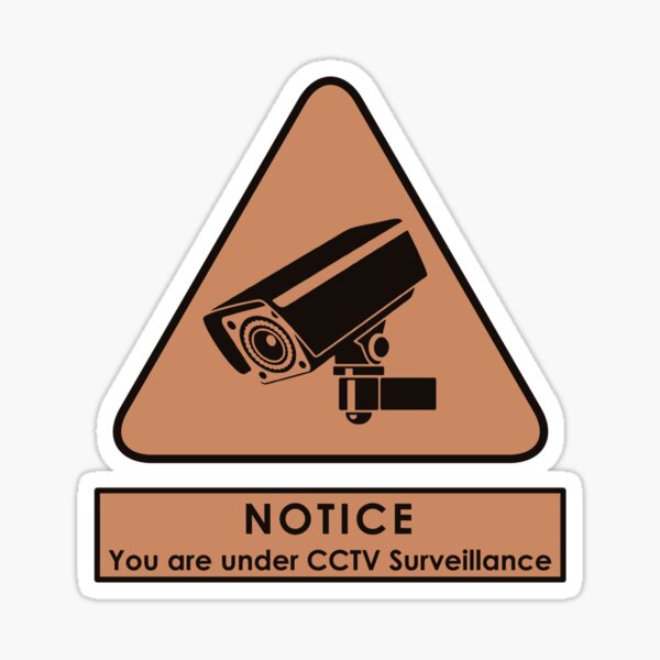 "CCTV SURVEILLANCE STICKERS" Sticker for Sale by Houcine88 | Redbubble
