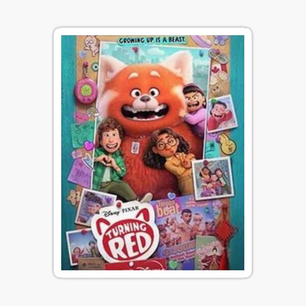 "Turning Red" Sticker by Talk-C | Redbubble