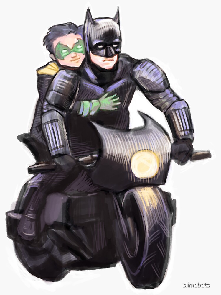 "batdad" Sticker by slimebats | Redbubble