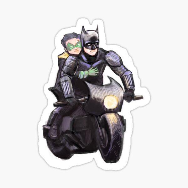 "batdad" Sticker by slimebats | Redbubble