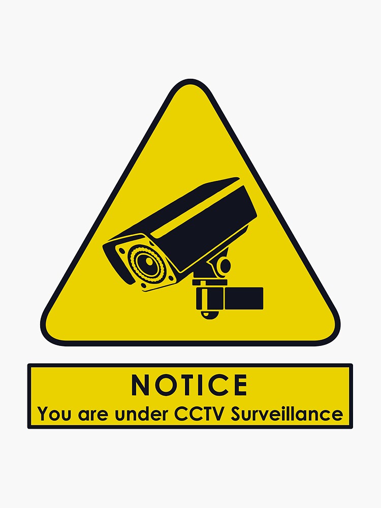 "CCTV SURVEILLANCE STICKERS" Sticker by Houcine88 | Redbubble