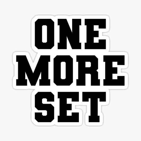 "One More Set Funny Weightlifting Bicep Gym" Sticker by Fitness4Lifeee ...