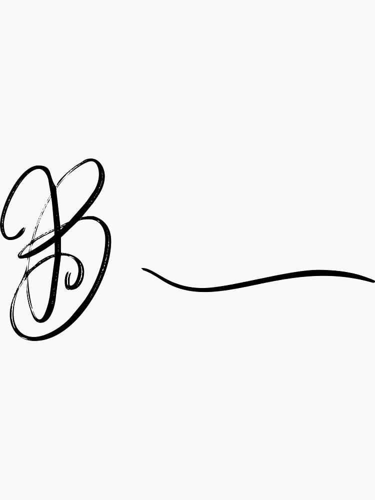 "Cursive B Type Shirts T-Shirts" Sticker for Sale by Rinbucket | Redbubble