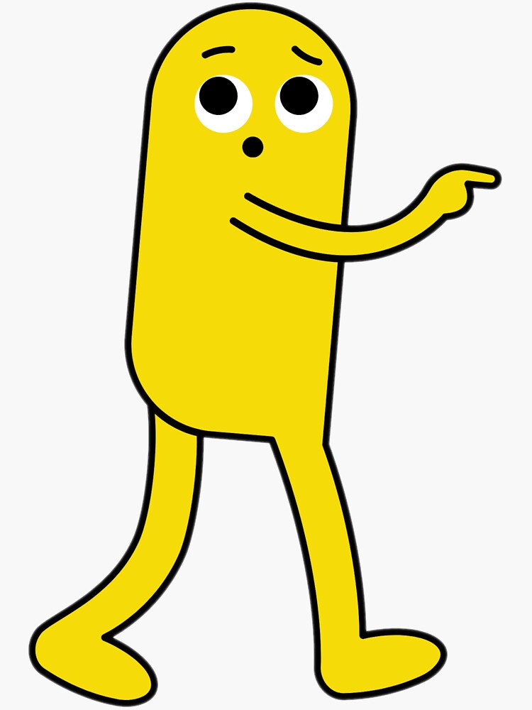 "Mr. Men pointing cartoon " Sticker by Dieuwkeg | Redbubble