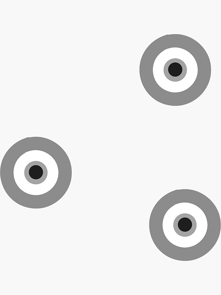 "evil eye in grey " Sticker for Sale by sophiagoldstone | Redbubble