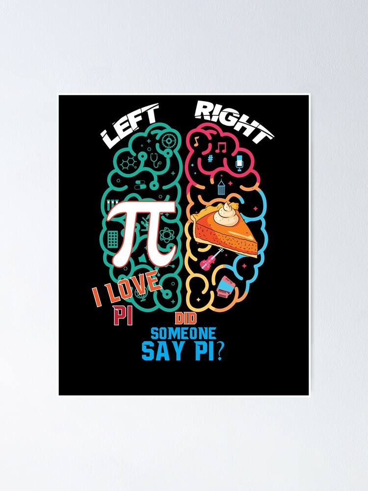 "LEFT RIGHT I LOVE PI" Poster for Sale by alamuk96 | Redbubble