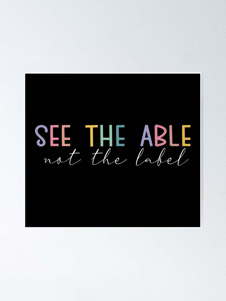 "see the able not the label Special Education teacher-Vinyl Autism ...