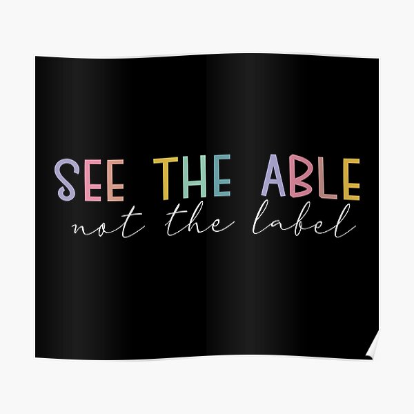 "see the able not the label Special Education teacher-Vinyl Autism ...