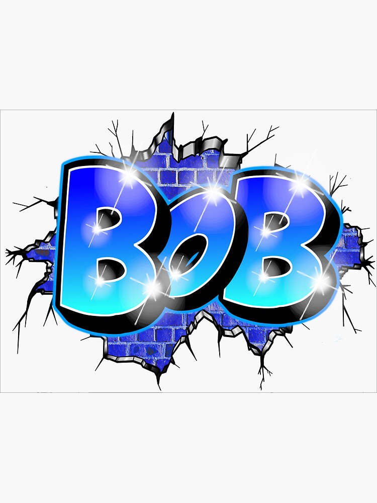 "Graffiti Bob" Sticker for Sale by BlachGallery | Redbubble