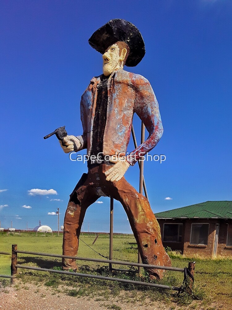 "Vintage Texan Cowboy Metal Art Figure" Poster for Sale by ...