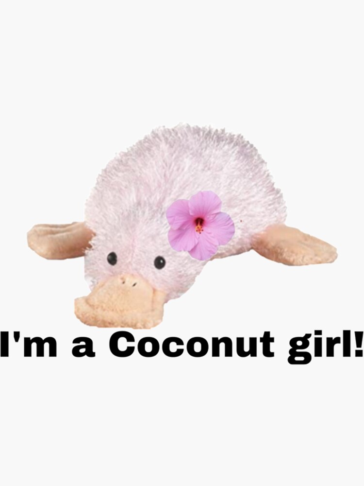 "Webkinz waddles I’m a coconut girl meme " Sticker by CheeryVibes ...