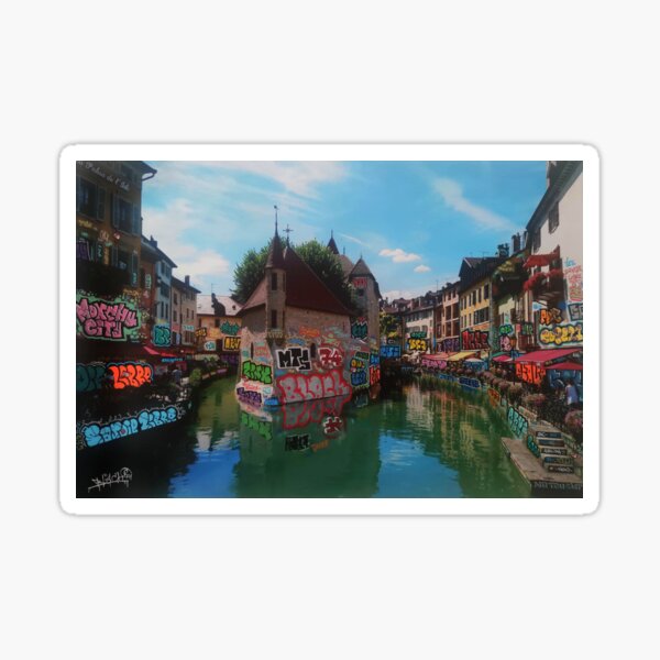 "Annecy Graffiti Vandal" Sticker by BlachGallery | Redbubble