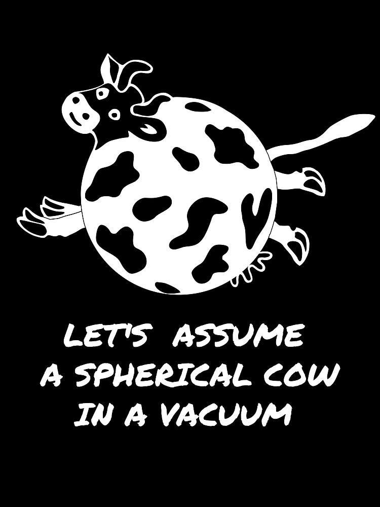 "Spherical Cow Black and White" Poster for Sale by i-cottagedesign ...