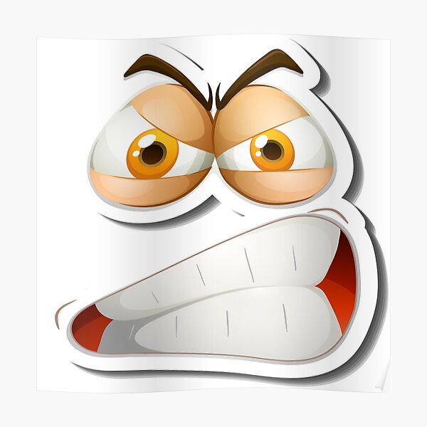 "Angry face" Poster by JumanTech | Redbubble