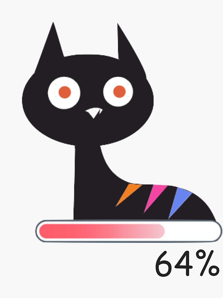 "Funny Cat Loading Screen – Kitten Cat" Sticker by Ahmad4MayLod | Redbubble