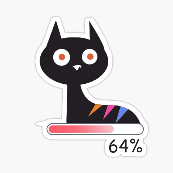 "Funny Cat Loading Screen – Kitten Cat" Sticker by Ahmad4MayLod | Redbubble