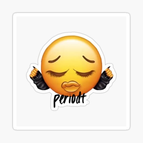 "Emojis Periodt" Sticker by Emoqeeun | Redbubble