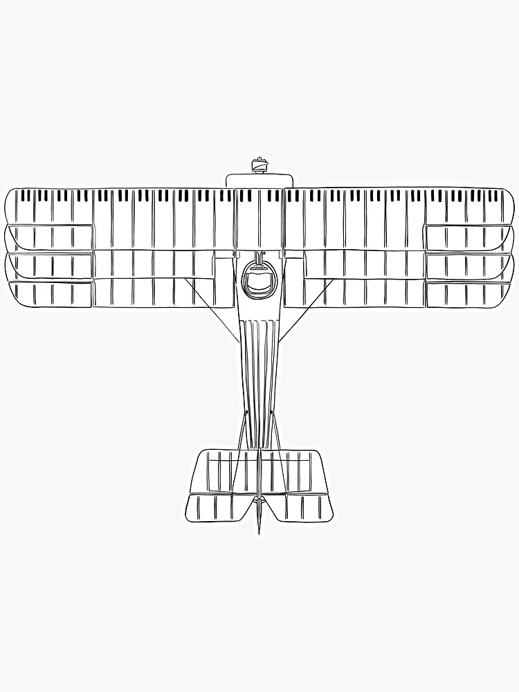 "Vintage Biplane Top Down" Sticker by CorrieMick | Redbubble