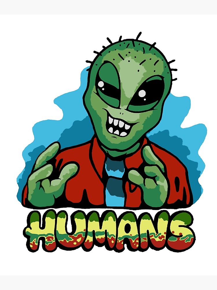 "Funny alien creature cartoon" Poster for Sale by legane | Redbubble